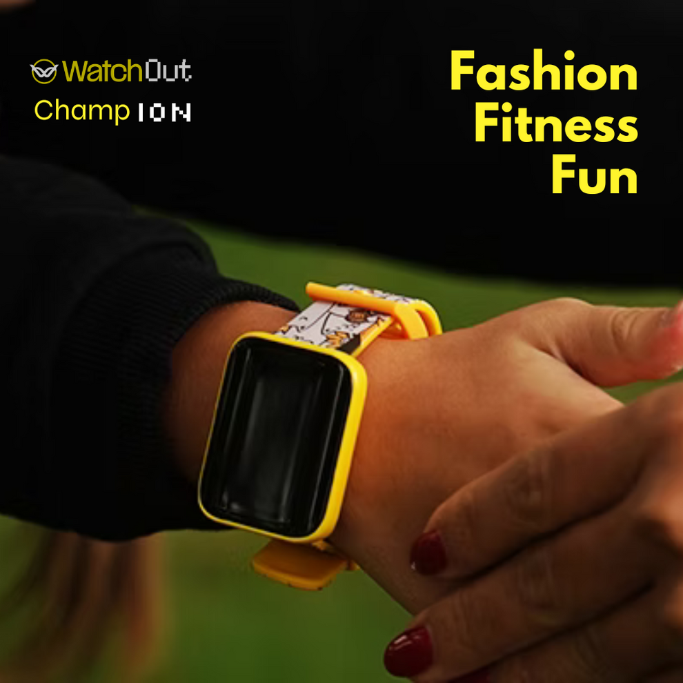 Champion Kids and Teens Smartwatch (Sunshine Yellow) – WatchOut